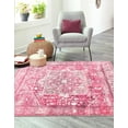 Rugs.com Medina Collection Rug – 5 Ft Square Plumrose Pink Medium Rug ...
