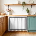Black Geometric Cabinet Curtains 28"W x 35"L,Dustproof Sink Skirt ...
