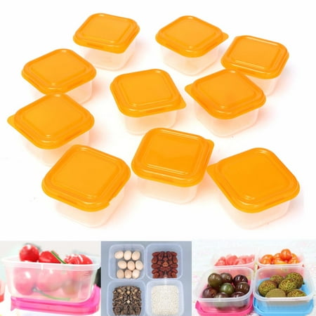 10Pcs Reusable Plastic Food Sweet Storage Containers Organizer Box Set ...