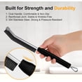 Crevice Cleaning Brush 3 Pack, Stainless Steel Bristle Support Rod ...