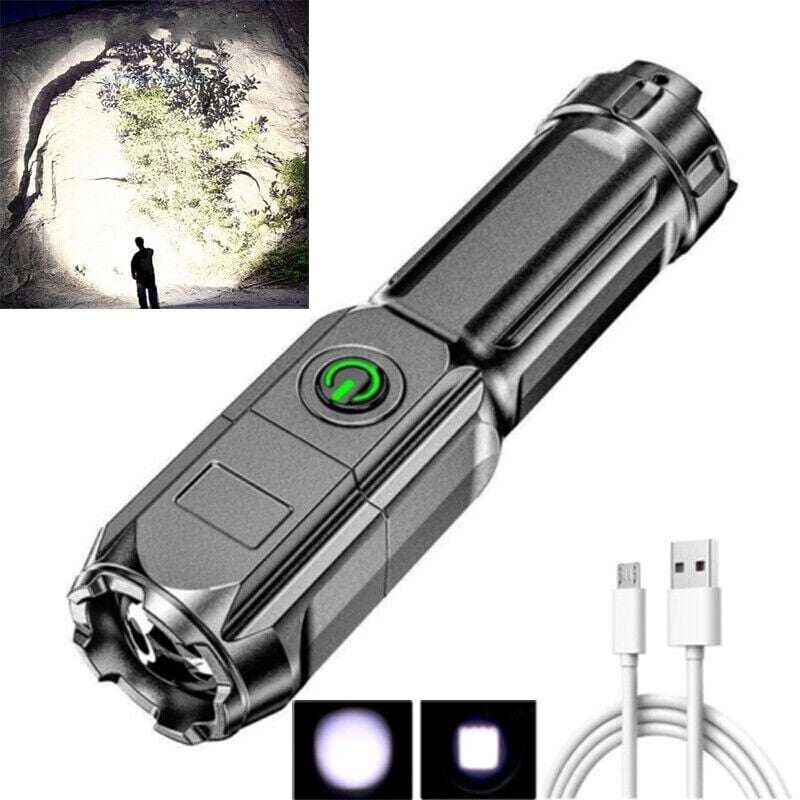 MDHAND Super Bright USB 990000Lm Led Flashlight Rechargeable Tactical ...