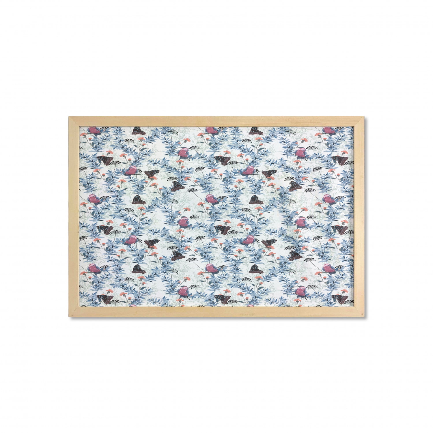 Botany Wall Art with Frame, Rhythmic Winter Climate Birds Butterflies ...