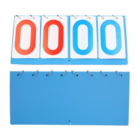 4 Digit Scoreboard, Rounded Edges Intuitive Waterproof Blue Red Number ...