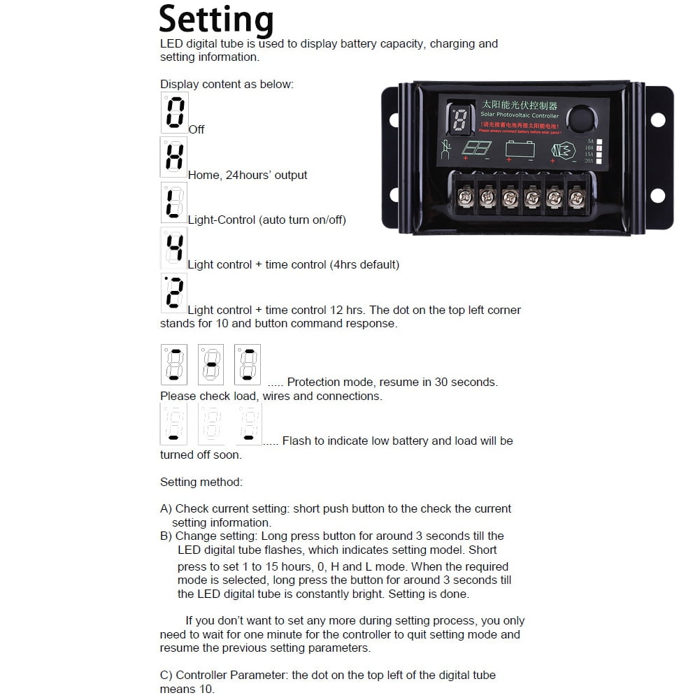Over-discharge Anti-reverse Connection Power Generation Controller Solar Panel Regulator ...