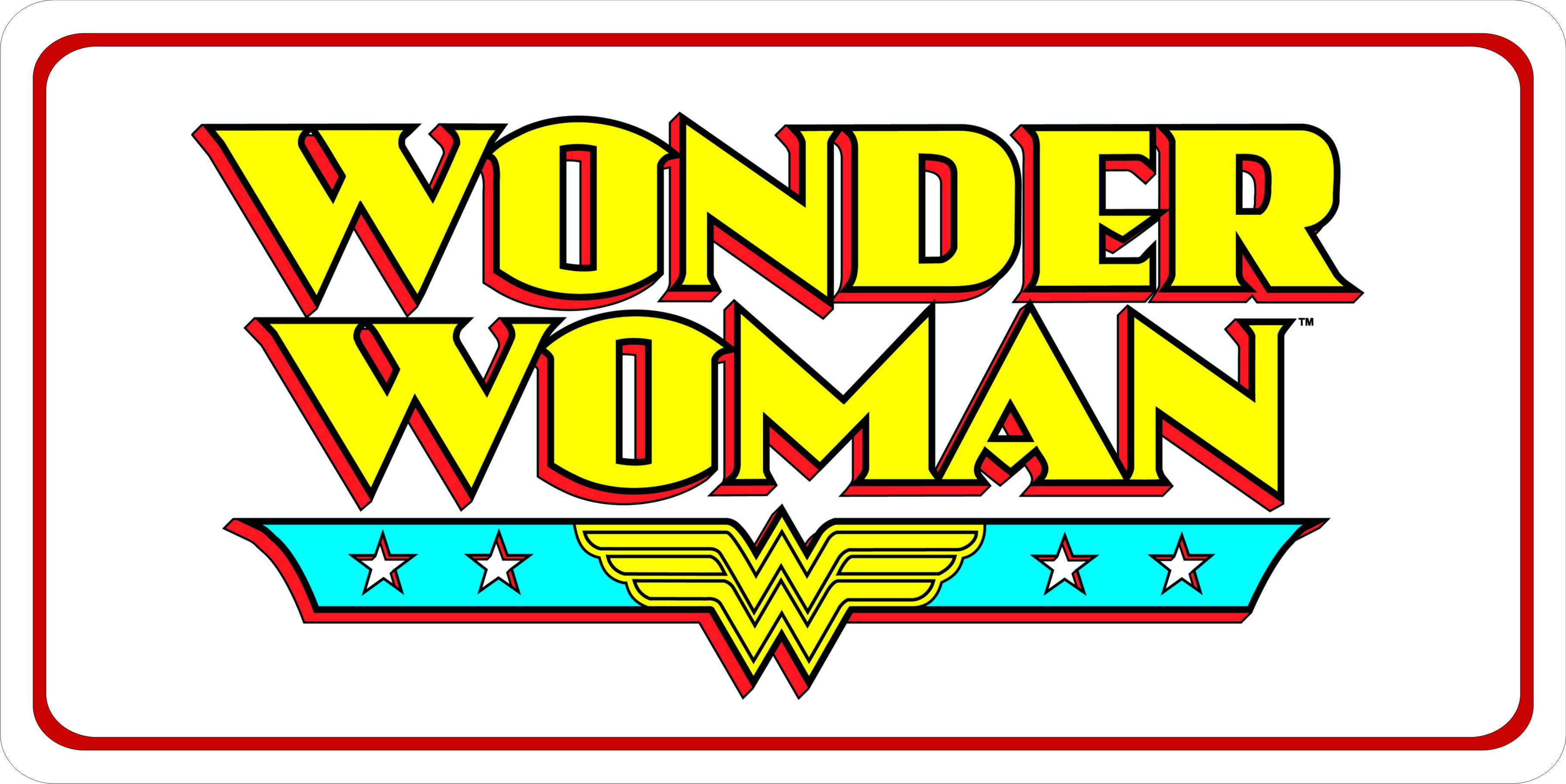 Wonder Woman White Photo License Plate - Walmart.com