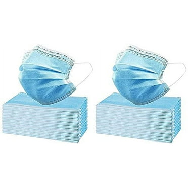 100 Disposable Medical Face Masks, 3-Ply Breathable Dust Protection ...