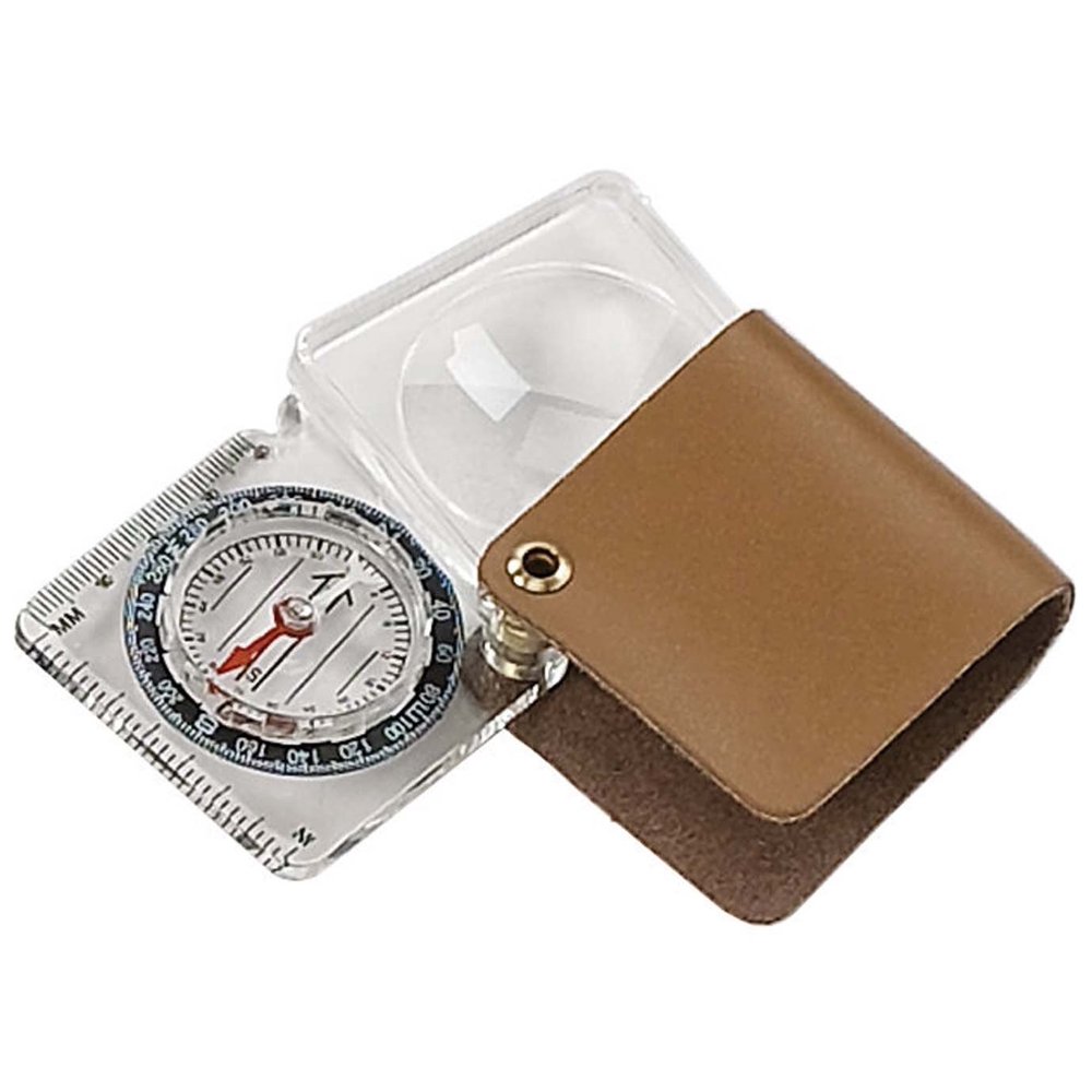 Combination Magnifier and Compass With Leather Cover : ( Pack of 1 Pc ...