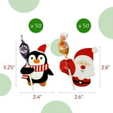 Wrapables Christmas Lollipop Paper Card Candy Holders, Santa and ...