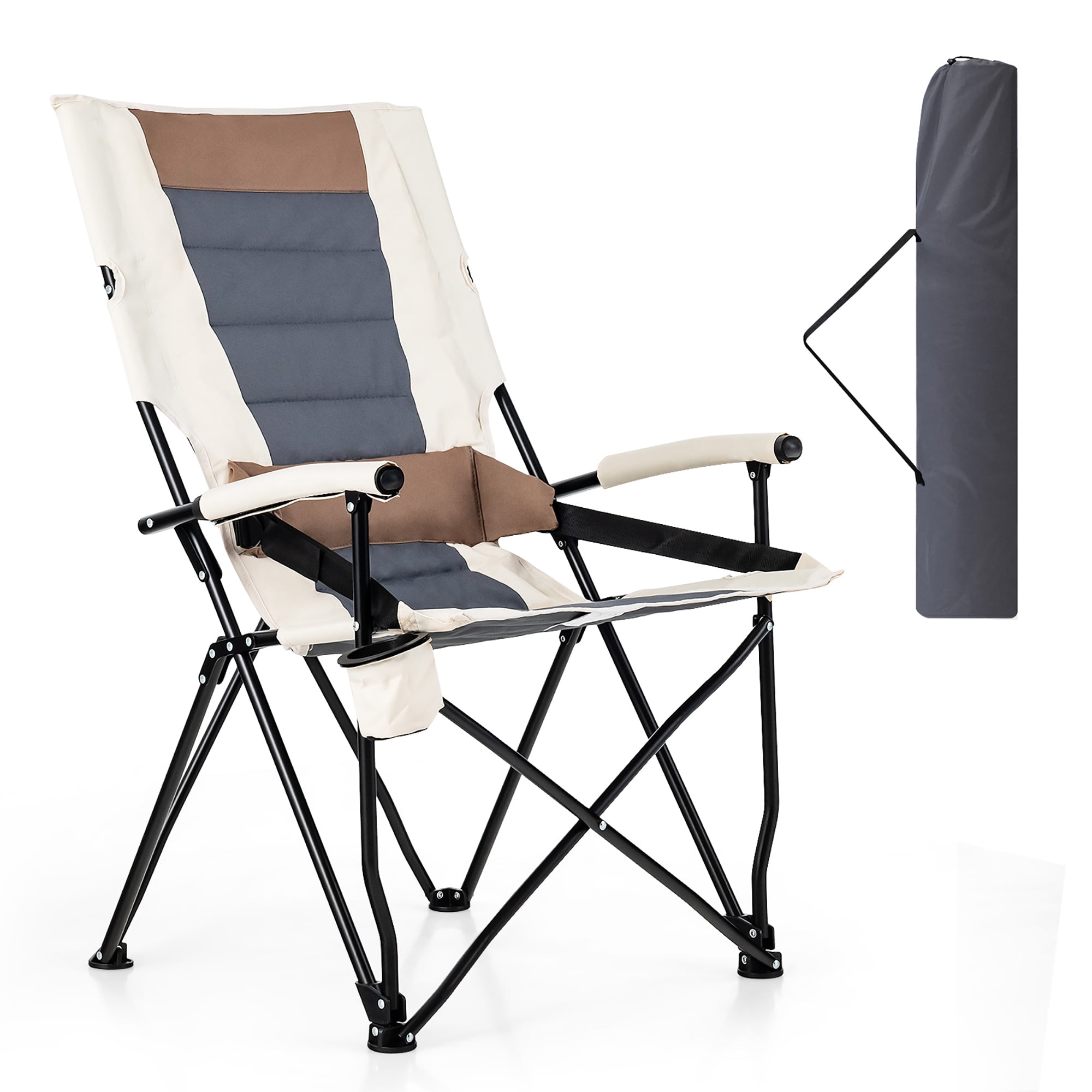 Click here for Gymax Camping Folding Chair W/ Cup Holder 330 Lbs... prices