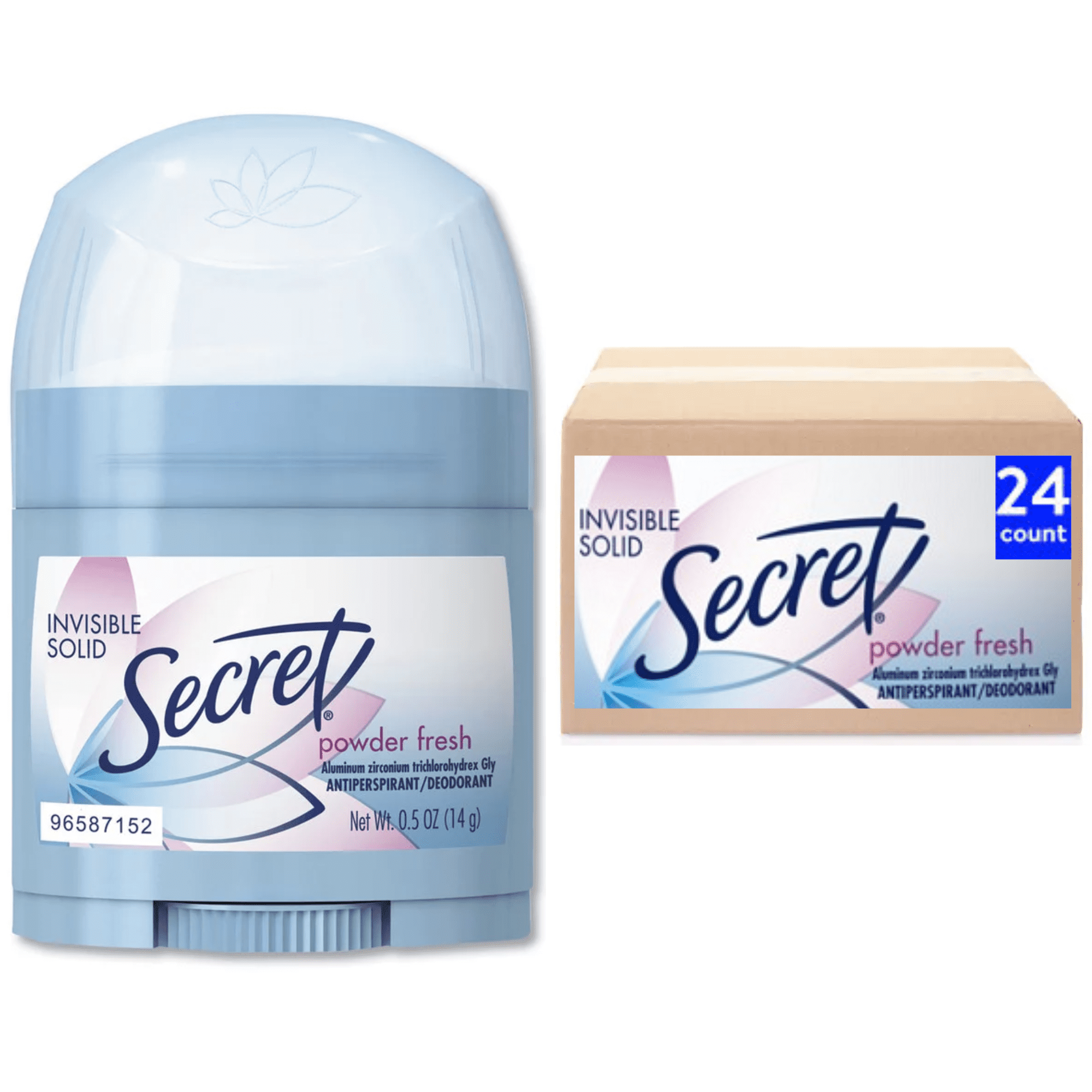Secret Invisible Solid Female Antiperspirant Deodorant, Powder Fresh, 0 ...
