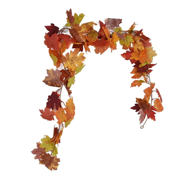 Fall Leaves Garland, Plastic Flexible Artificial Maple Leaf Simulation ...