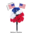 Artificial Ground Vegetation With Flag Decoration, Red White Blue ...