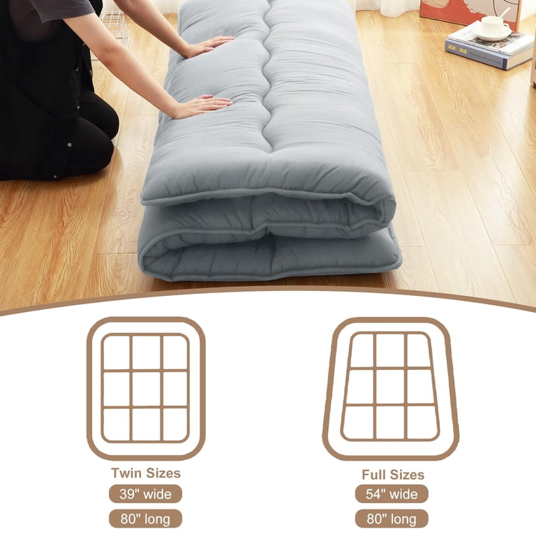 Futon Mattress Thick Floor Sleeping Mattress - Foldable Futon For ...