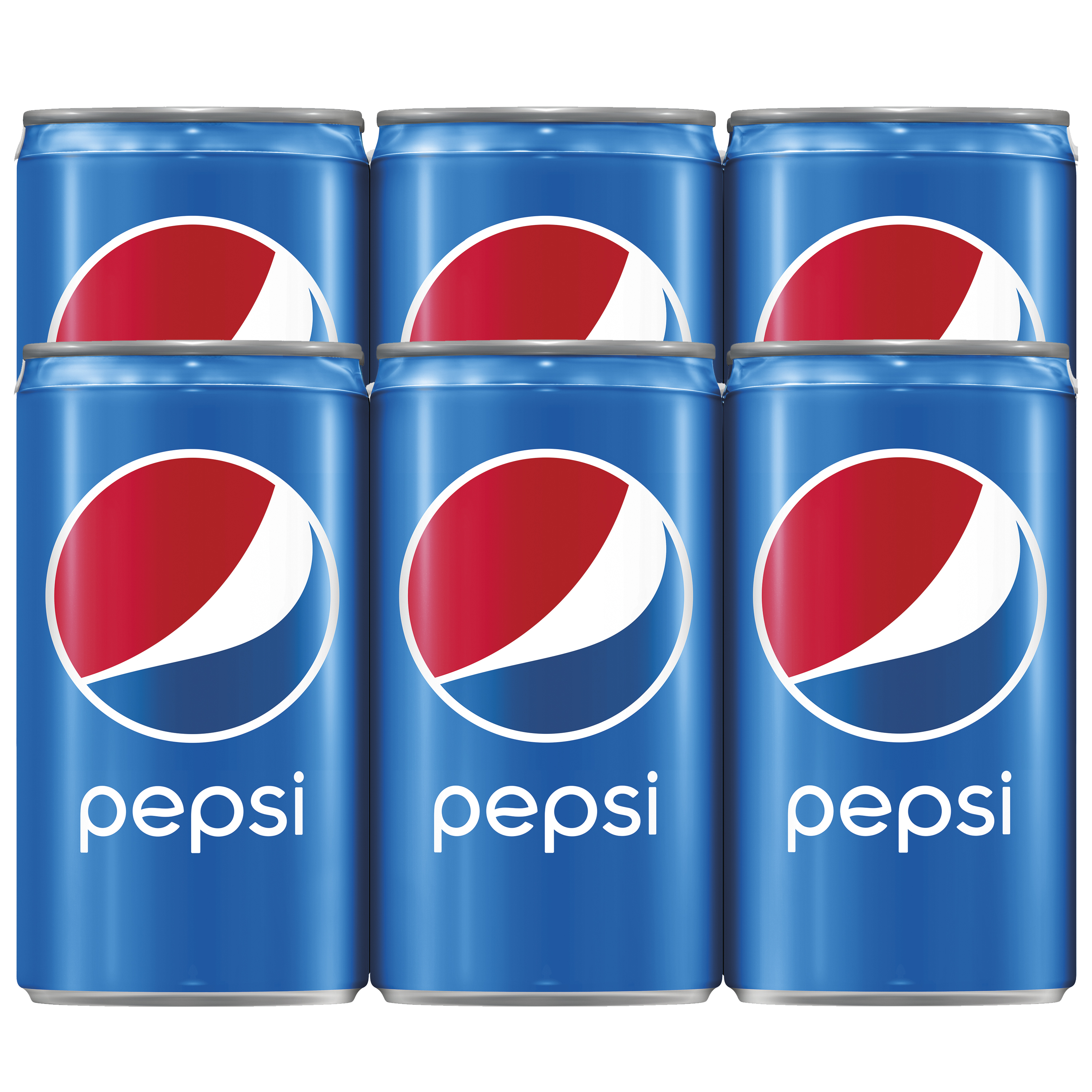  6 Cans Pepsi Cola Soda Mini Cans 7 5 Fl Oz Walmart Walmart