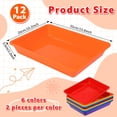 12 Pack Letter Size Flat Storage Paper Tray Organizer Bin Tray Plastic ...