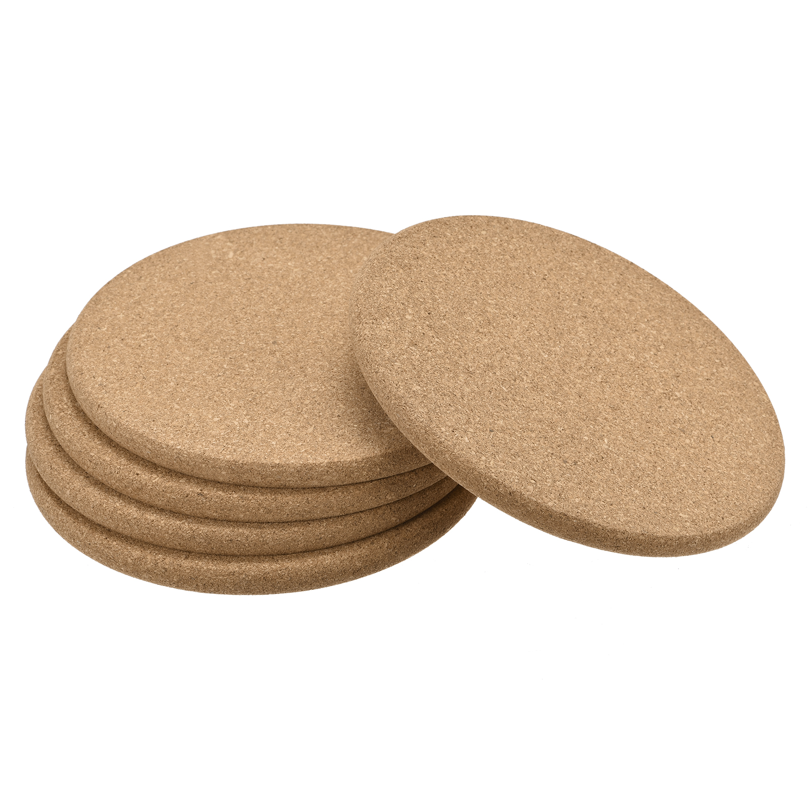Uxcell 160mm(6.3") Round Coasters 10mm Thick Cork Cup Mat Pad Round ...