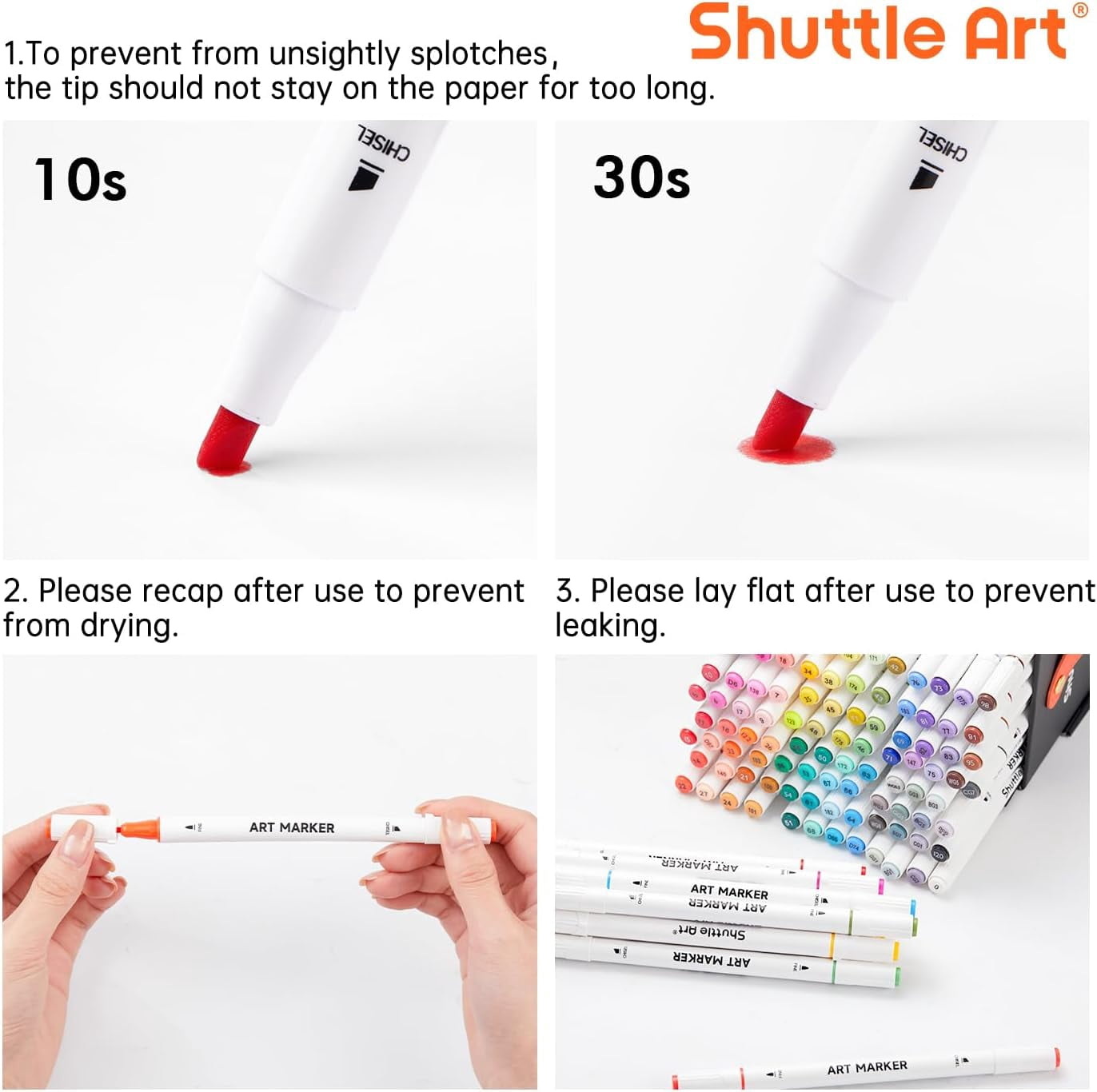 Shuttle Art 61 Colors Dual Tip Art Markers Permanent UK | Ubuy