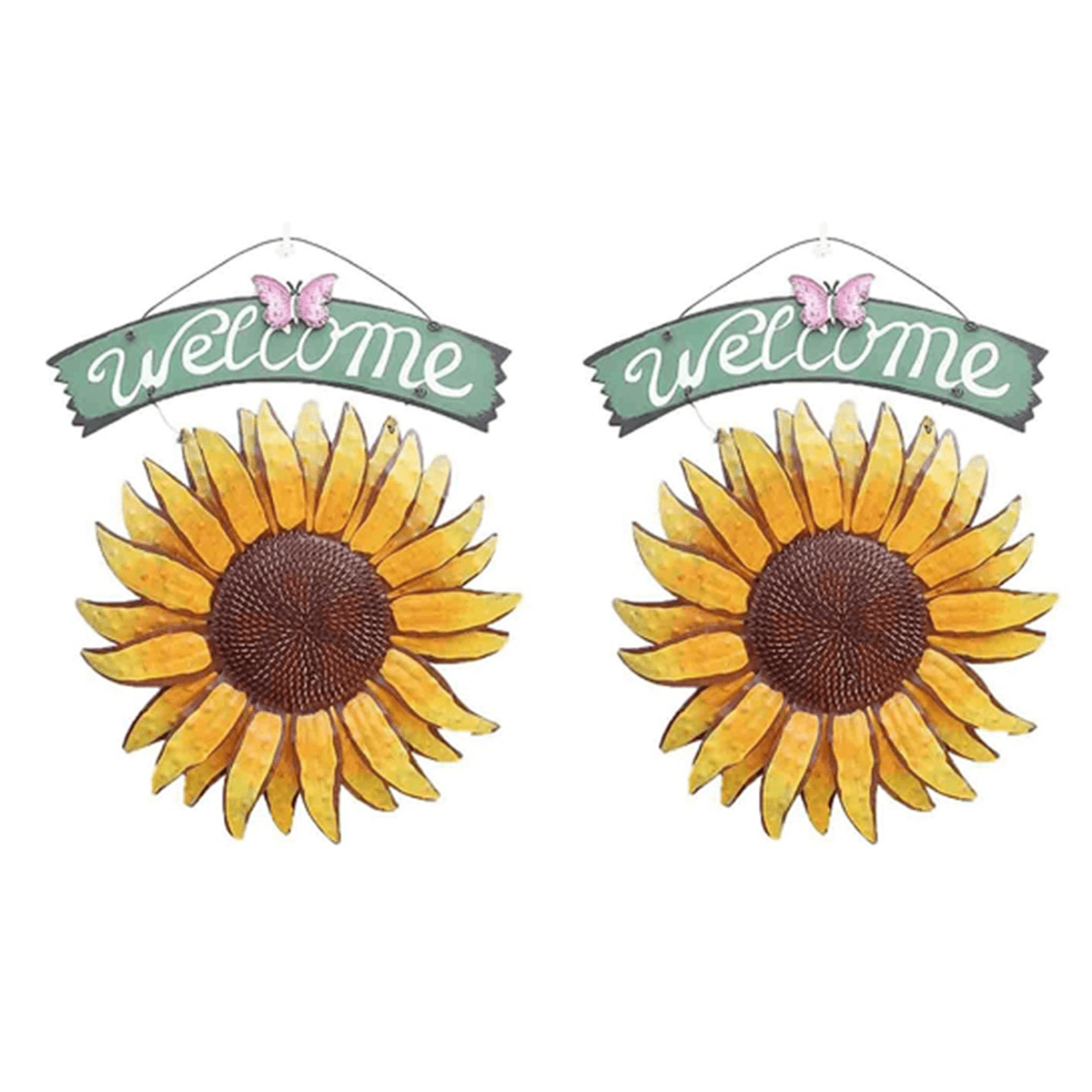 Click here for Unbranded 2x Garden Welcome Signs Metal Hanging De... prices