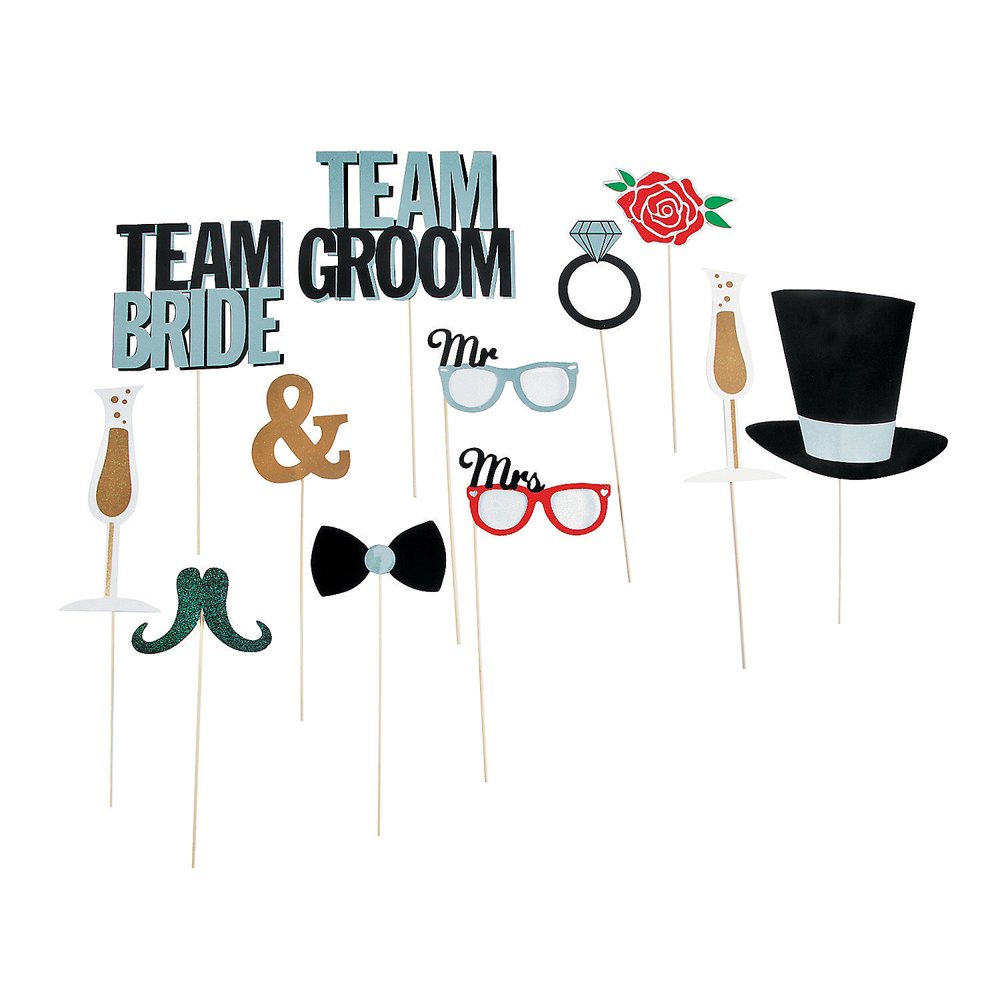 Wedding Party Photo Stick Props - Party Favors - 12 Pieces - Walmart ...