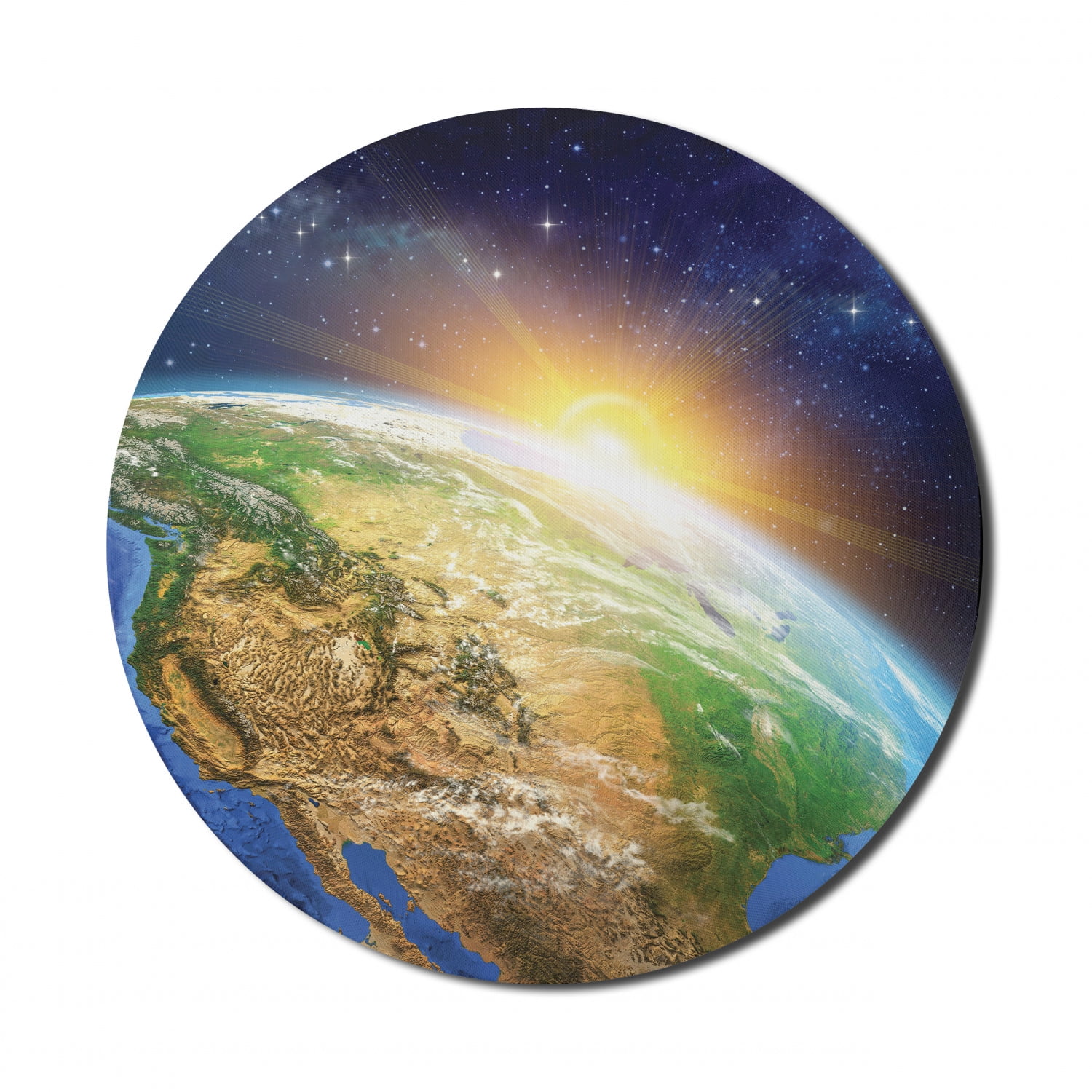 Outer Space Mouse Pad for Computers, Celestial View of Sunrise over the ...
