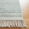 SAFAVIEH Easy Care Tahnee Solid Runner Rug, 2'3" x 9', Light Blue/Ivory ...