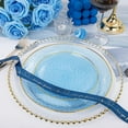 60Pcs Clear Blue Plastic Plates, Hammered Blue Plates, Clear Fancy ...