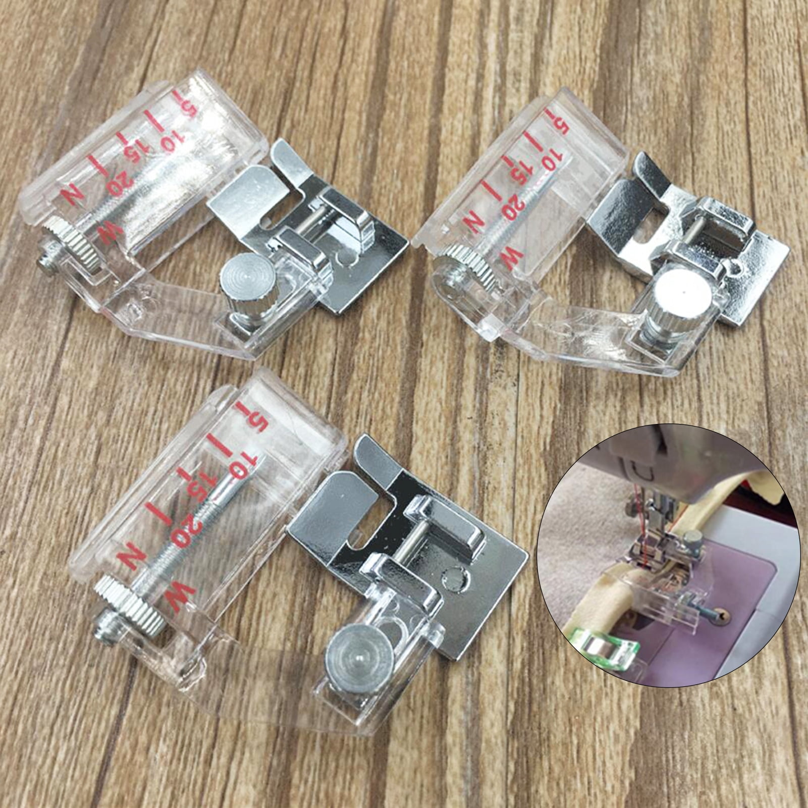 Hesroicy Binder Foot Transparent Replacement Plastic Universal Fitting ...