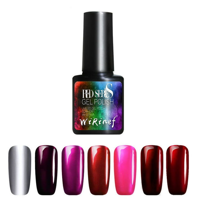 French Gel Nail Polish 8 Ml Semi Permanent Gel 6 Colors Collection ...