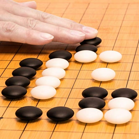 Yellow Mountain Imports Bamboo 2-Inch Reversible 19x19 / 13x13 Go Game ...