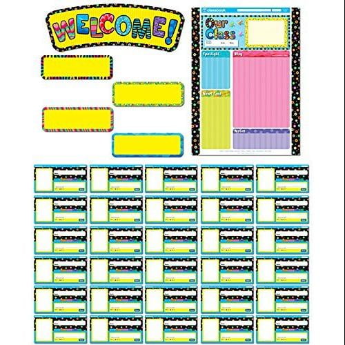 creative teaching press poppin' patterns class book bulletin board set ...