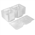 100Pcs Clear Square Individual Cake Box Stackable Dessert Cheesecake ...