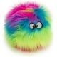 Dog Toys Plush Furballz Colorful Rainbow Face Chew Resistant Round Ball ...
