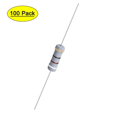 Uxcell 91 Ohm 1W ±5% Tolerance Axile Lead Metal Oxide Film Resistor 100 ...