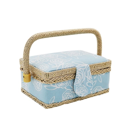 Small Sewing Basket Printed Design Sewing ;Printed Design Sewing Tools ...