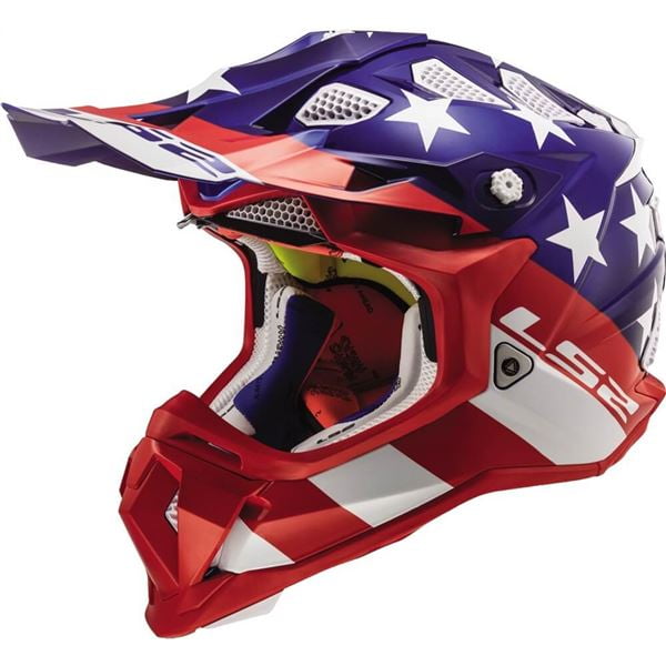 LS2 MX470 Subverter Krome Glory Helmet - Red/White/Blue, All Sizes ...