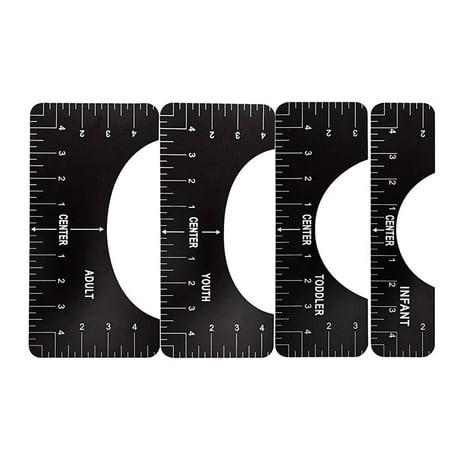 tssuouriy 4 Pieces T-Shirt Alignment Rulers Set Guiding Stencils Size ...