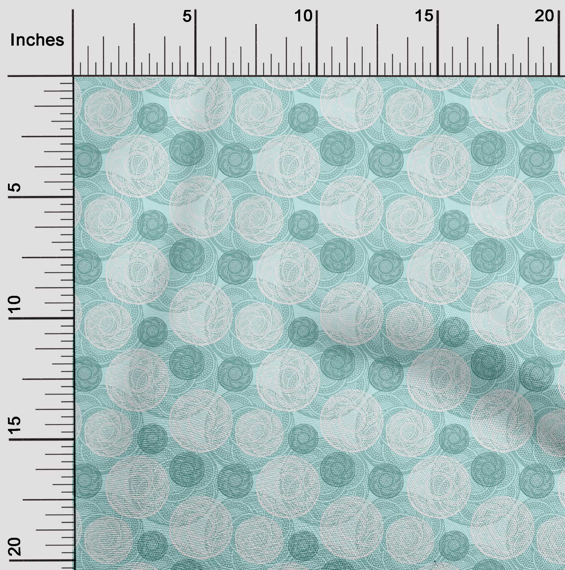 oneOone Organic Cotton Voile Fabric Circle Block Fabric Prints By Yard ...