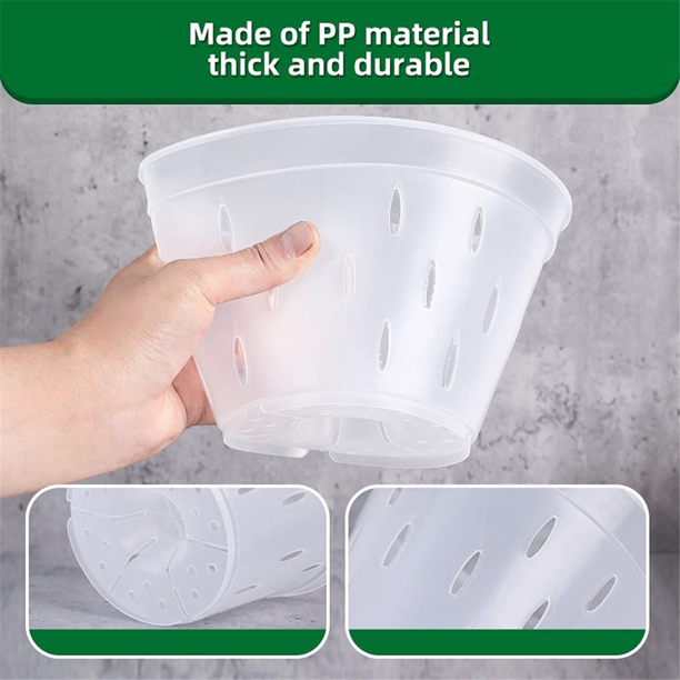 Winyuyby Pots- 7 Inch- 5 Pots and Saucers, Pots with Holes and Clear ...