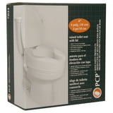 PCP Toilet Seat Riser with Lid, Lightweight Molded Construction, White ...