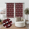 Bigfoot and Plaid Red Pattern Blackout Curtains,Triple Weaved Fabric ...