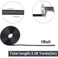1roll PU Leather Cord Flat Black 12x2.6mm 3m/roll - Walmart.com