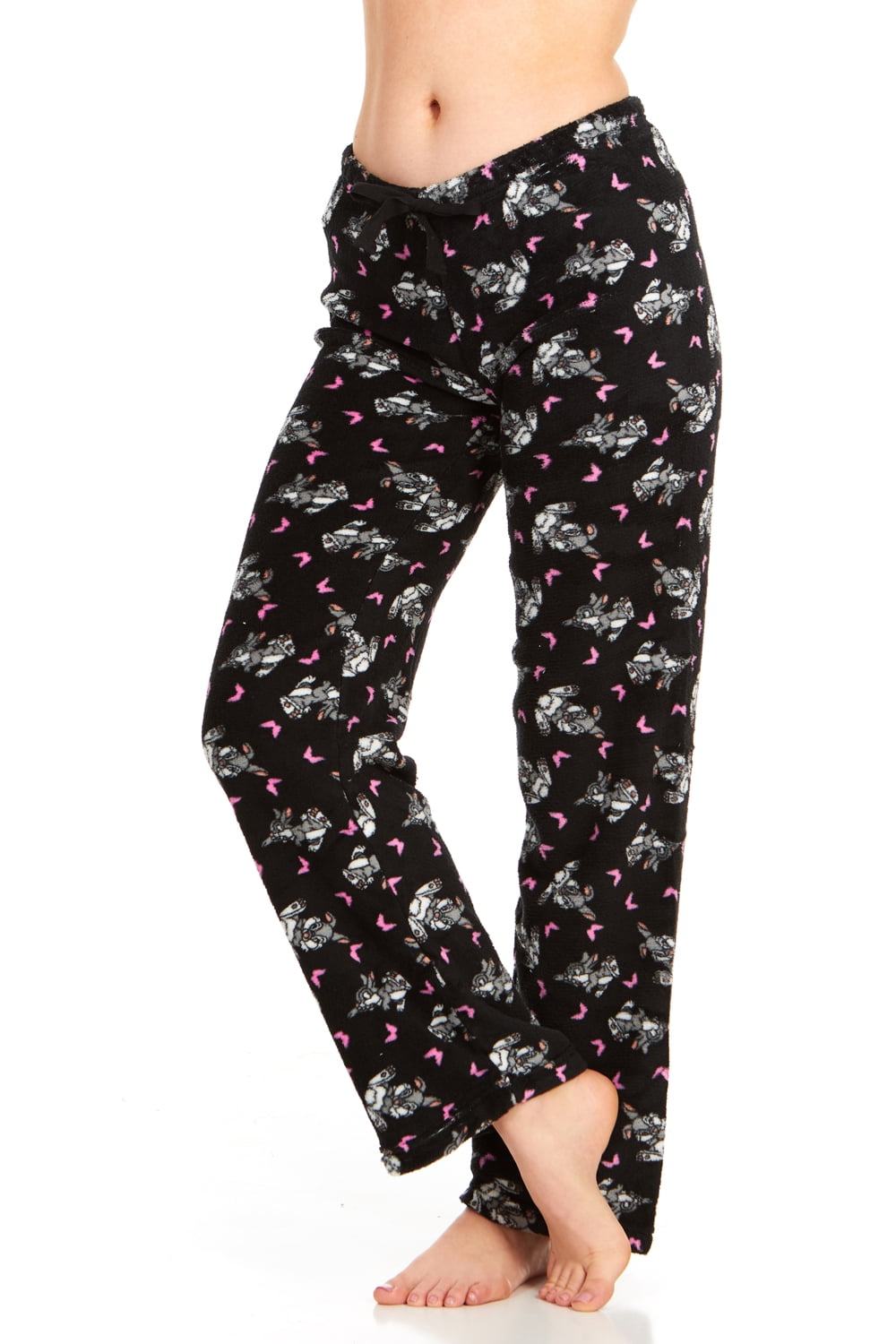 DARESAY Women's Super-Soft Plush Fleece Pajama Bottoms/Printed Lounge Pants - Walmart.com