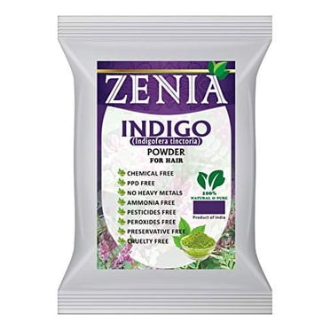 Henna Cosmetics 100% Organic Indigo Powder Hair Dye, Naturally Colors ...