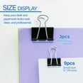 BAZIC Binder Clips Multi Size Black Small Large Paper Clips (12/Pack ...