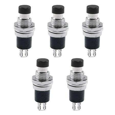 wolftale 5 Pieces Electric Stop Momentary Push Buttons Self-reset Flat ...
