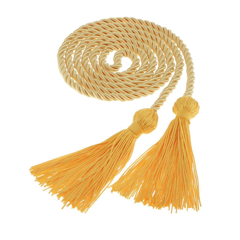 1.7m Graduation Honor Cords Solid Color Polyester Yarn Single Braided ...