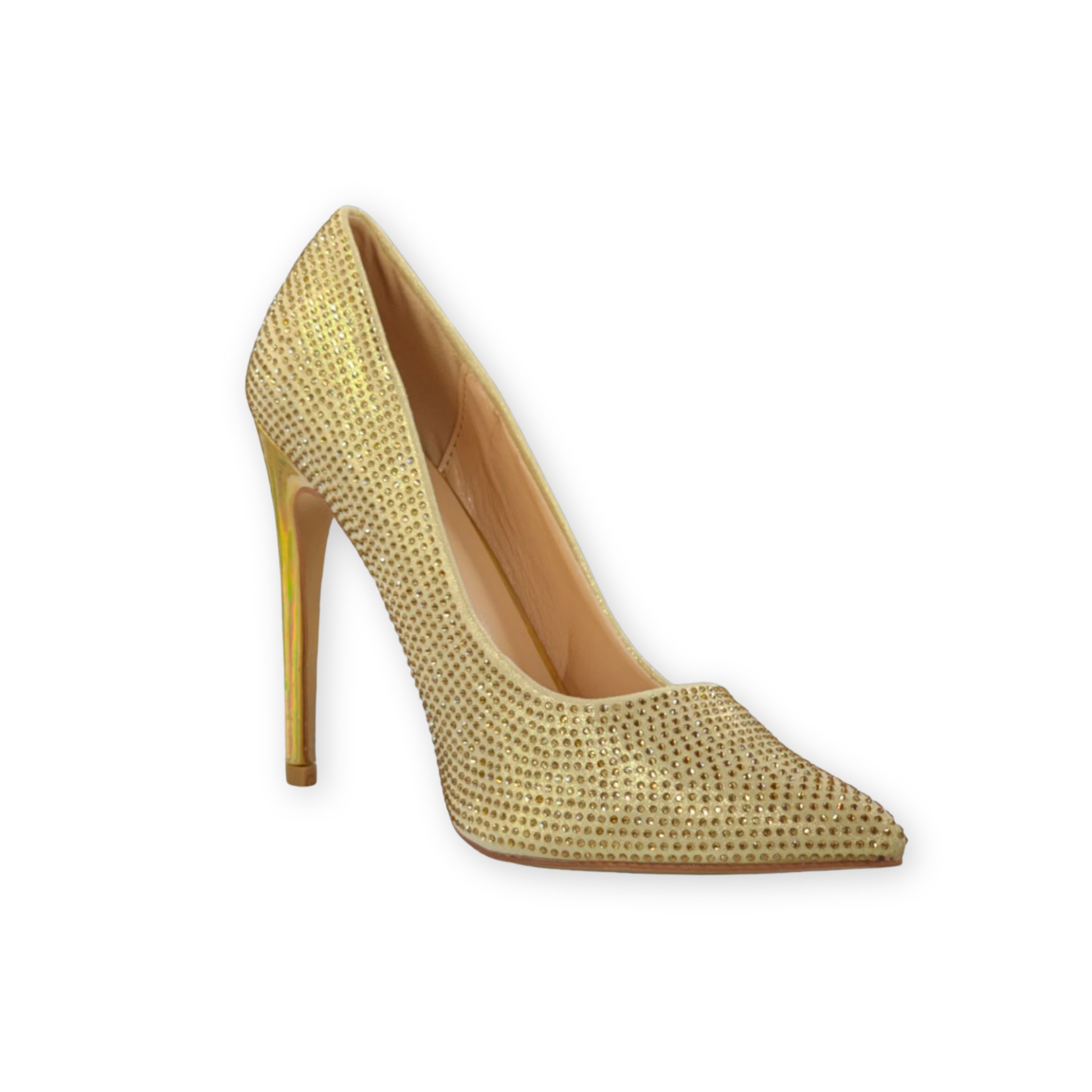 Lauren Lorraine Dori Rhinestone Pointed Toe High Heel Stiletto Formal ...