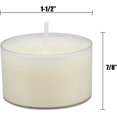 GGSW Bulk 96 Pack Unscented Smokeless Long Burning Clear Cup Tea Light ...