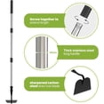 66-Inch Adjustable Garden Draw Hoe with 6-Inch Wide Forged Steel for ...