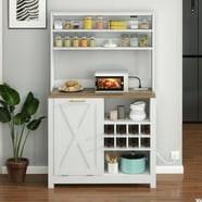 Uforic 6-Tier Kitchen Bakers Rack Microwave Stand - Black - Walmart.com